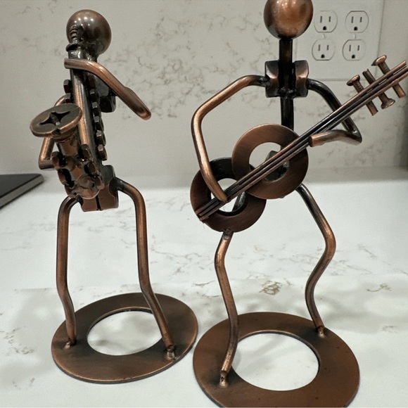 Pier 1 | Art | Pier One Copper Tone Metal Welded Nuts Bolts Jazz Band ...